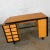 Vintage Mid Century Modern Art Deco Maple Colored Desk With Black ...