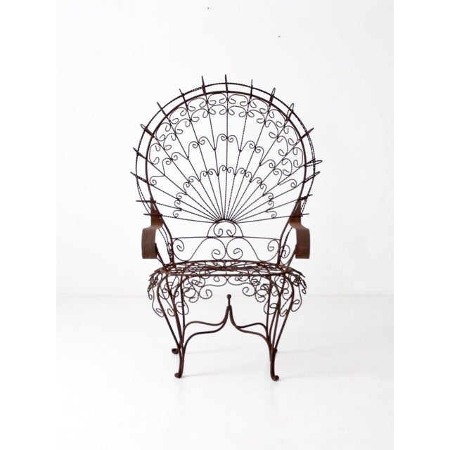 Vintage Wrought Iron Peacock Chair Chairish