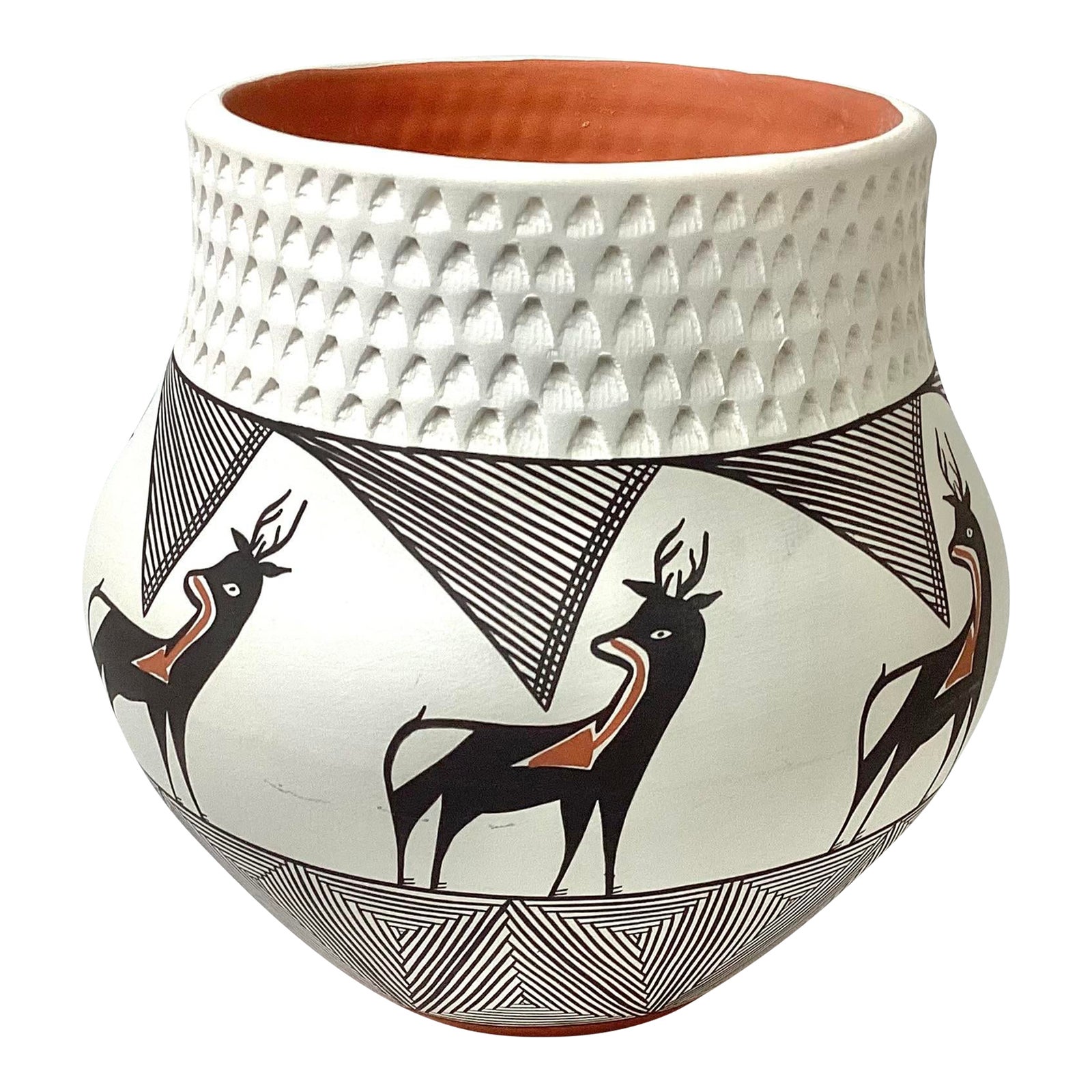 Late 20th Century Native American James Amos Acoma Pueblo New Mexico ...