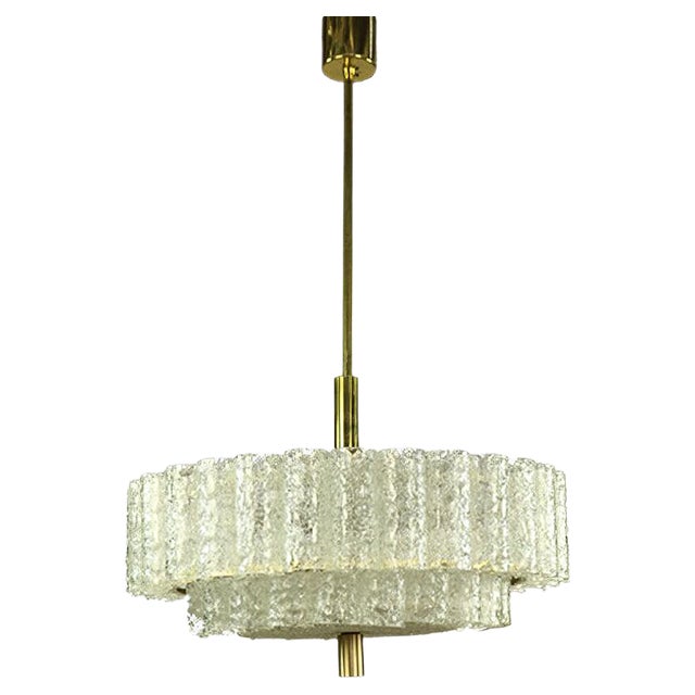 Vintage Pyramid Shaped Tubular Glass Ceiling Lamp from Doria Leuchten ...