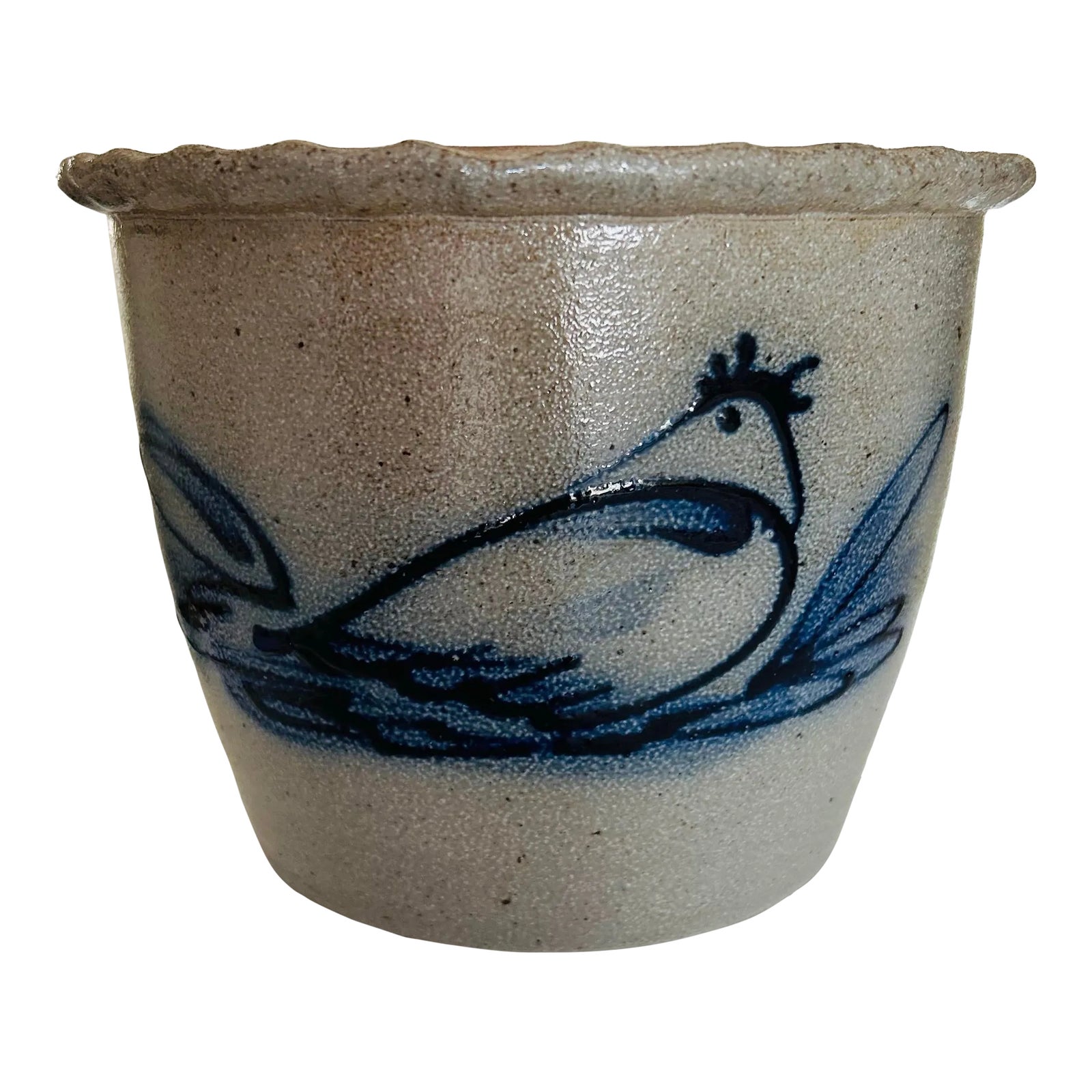 1980 Vintage Handmade Blue Pottery Rowe Pottery Cambridge Wisconsin Pot ...