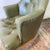Baker Furniture Green Leather High Back Chair Distressed Tufted 70s ...