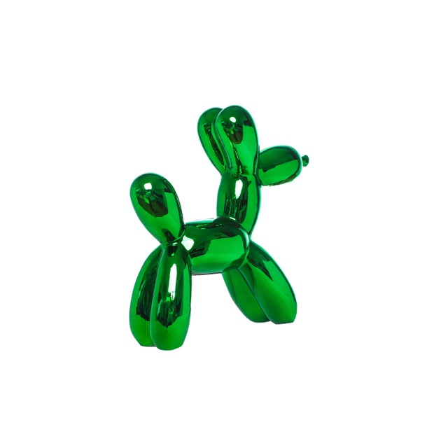 Interior Illusions Plus Kelly Green Balloon Dog Bank | Chairish