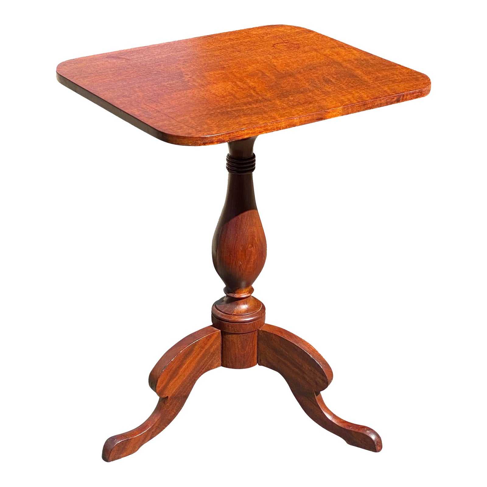 Early 19th Century Antique Federal Southern Walnut Tilt Top Tea Table ...