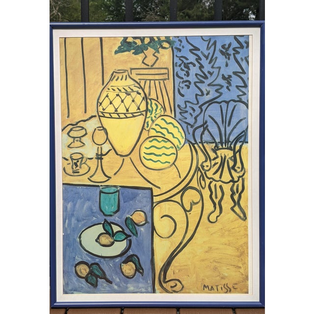 Henri Matisse "Yellow and Blue Interior" Still Life Art Framed 1948 ...