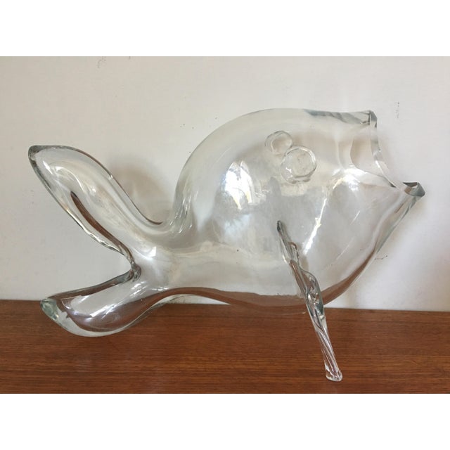 Blenko Mid-Century Clear Glass Fish | Chairish