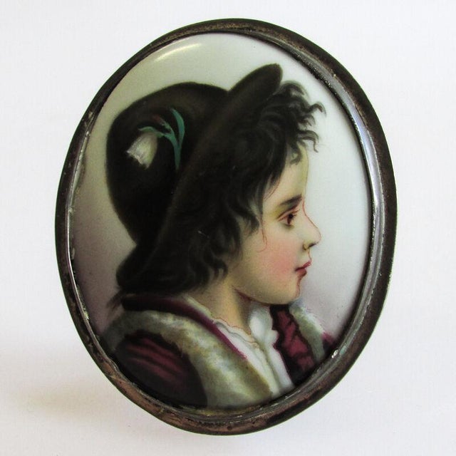 Antique Continental Hand Painted "Tyrolean Boy" Porcelain Portrait ...