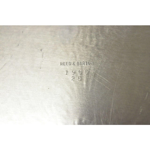 Mid 20th Century Reed & Barton 1955 25 Silver Plated Oval Twin Handle ...