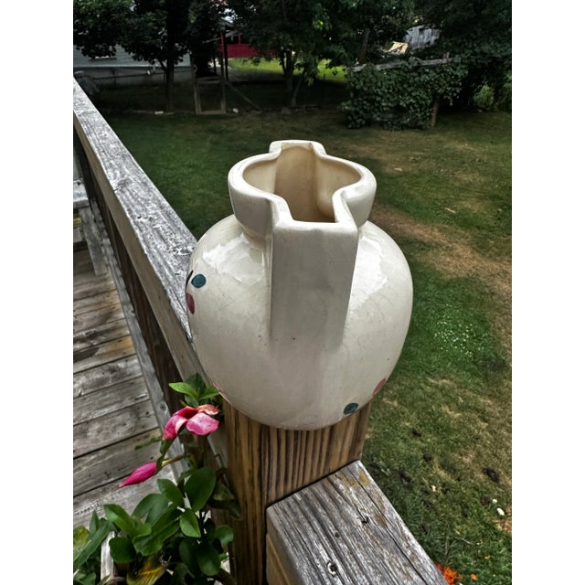 Vintage 1930’s Purinton Pottery Slipware Vine Flower Vase | Chairish