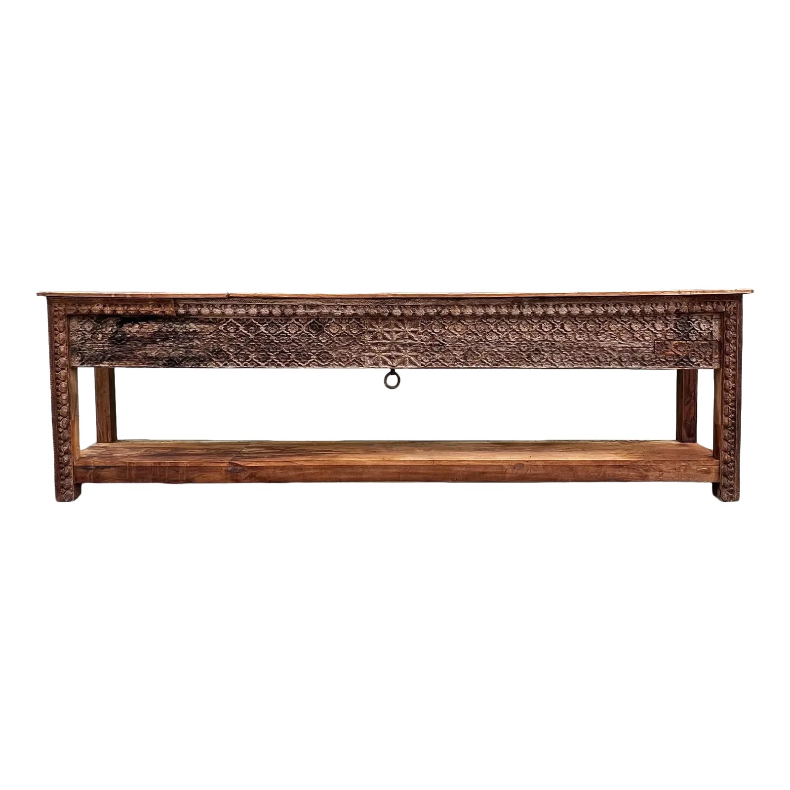 Architecture Carved Beam Console Table | Chairish