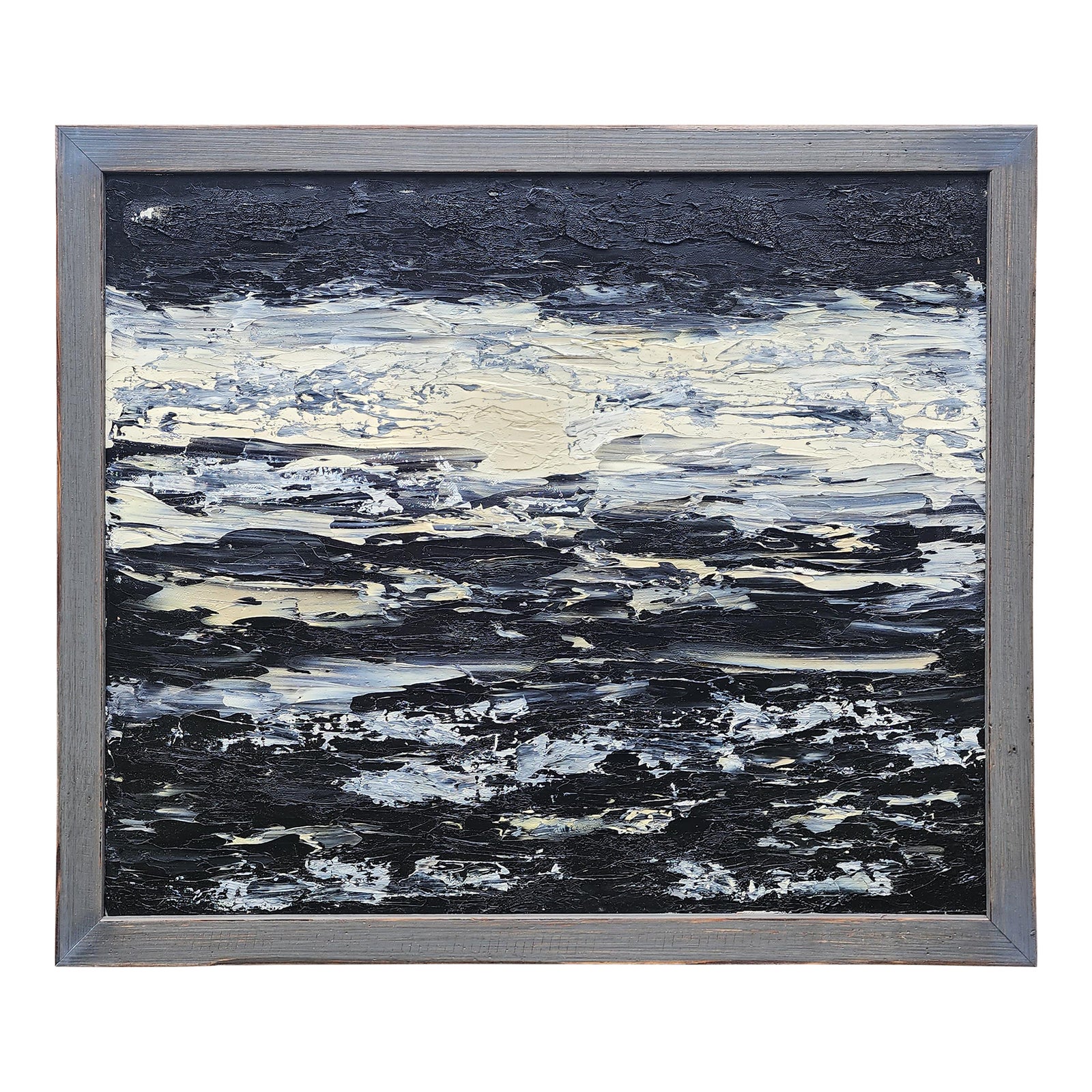 Contemporary Abstract Expressionist Original Oil Painting "Moon Rise ...