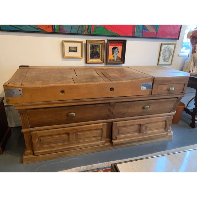 Mid 19th Century Large French Butcher Block | Chairish
