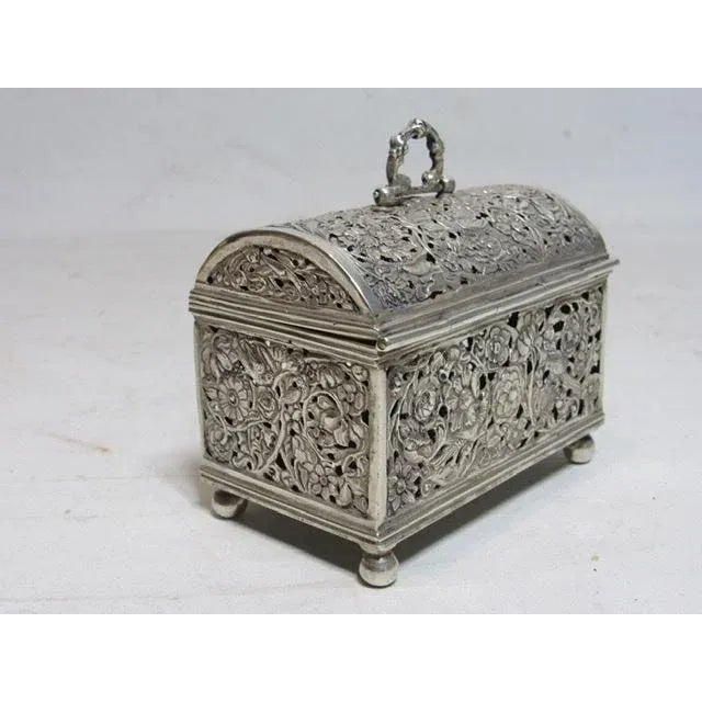 Antique German Pierced Silver Box | Chairish