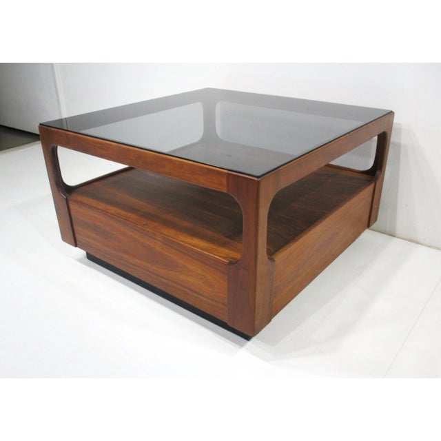 Mid Century Danish Styled Walnut Coffee Table by Otmar | Chairish