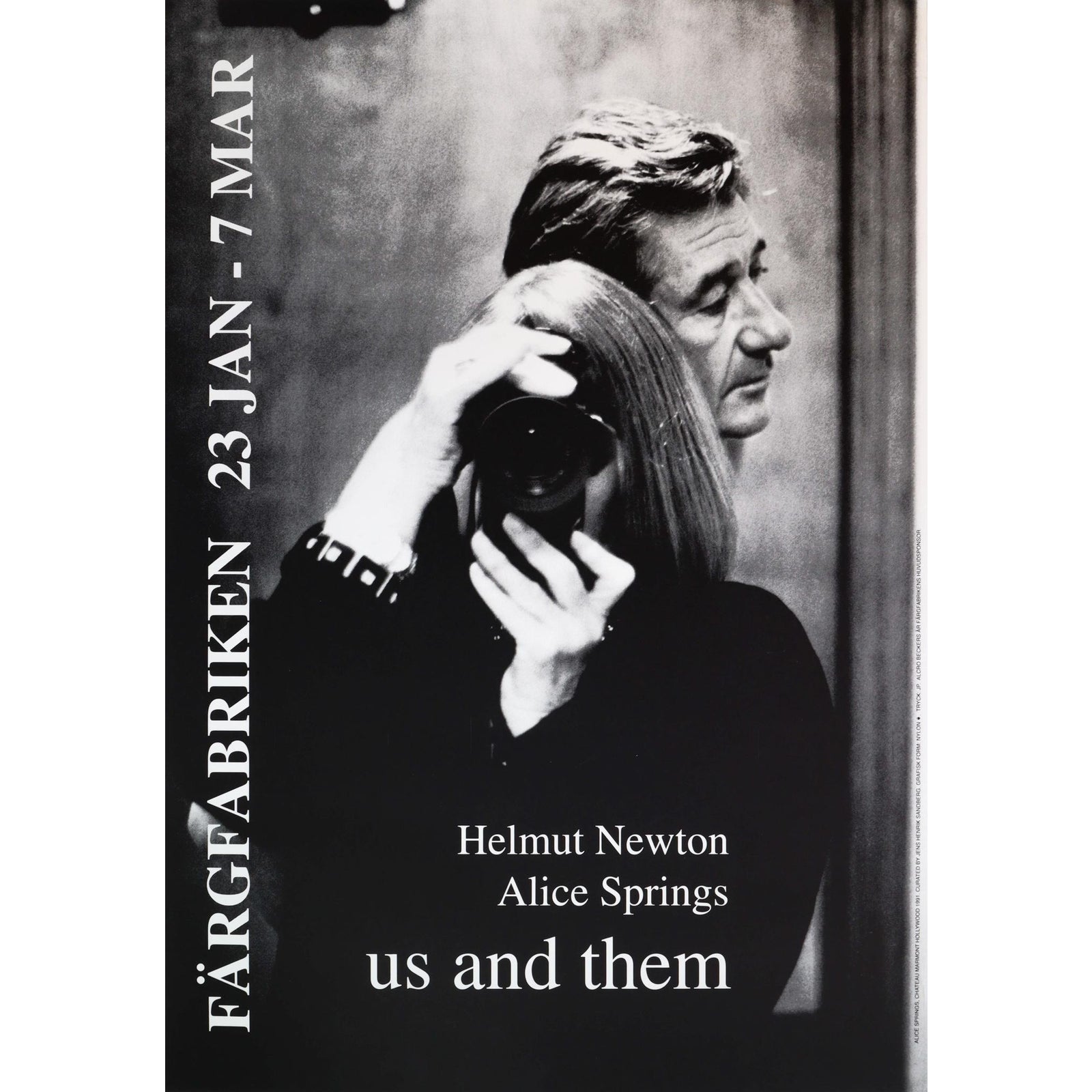 1991 Swedish Exhibition Poster, Helmut Newton, Us and Them | Chairish