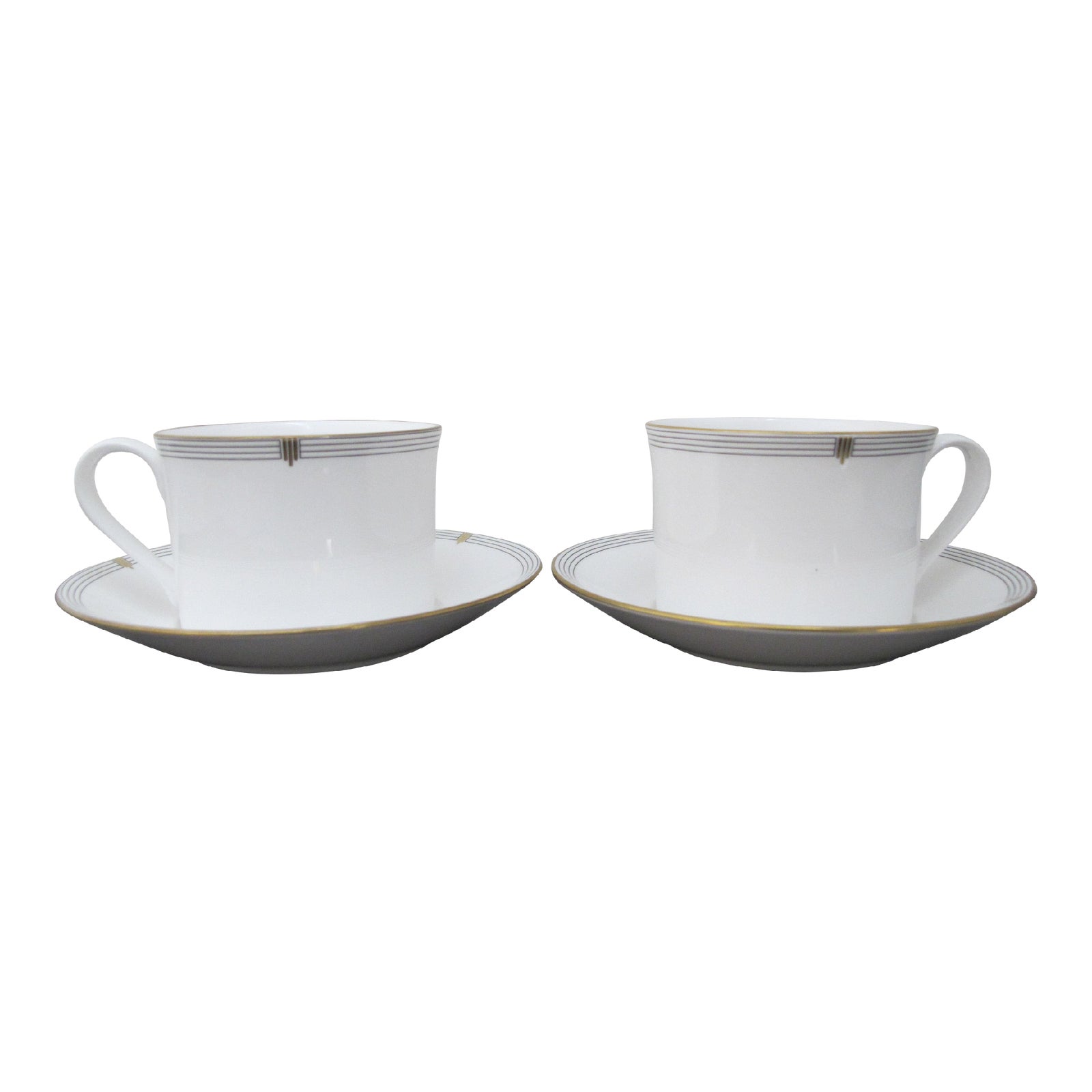 Spode Gold Gilt Art Deco Opera Pattern Fine Bone China Cup & Saucer Set ...