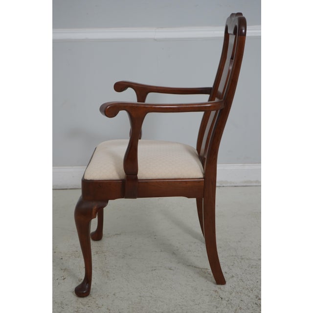 Set of 8 Stickley Cherry Queen Anne Dining Room Chairs | Chairish