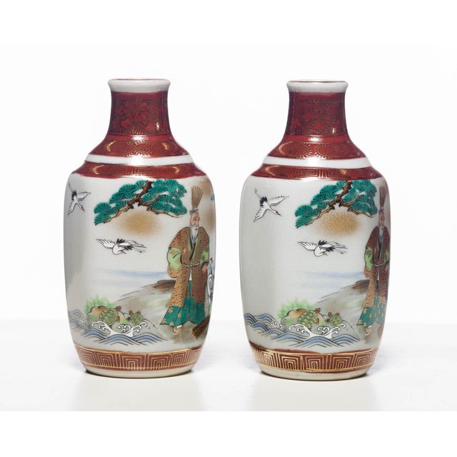 Antique Japanese Kutani Tozan Meiji-Era Hexagonal Gilded Porcelain ...