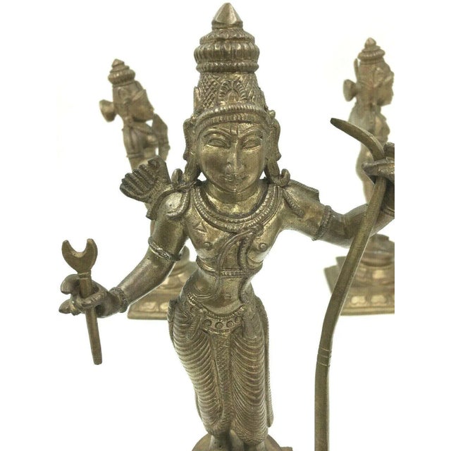 Brass Bronze Metal Rama Hanuman Ramayana Vishnu Statue Vintage Chola ...
