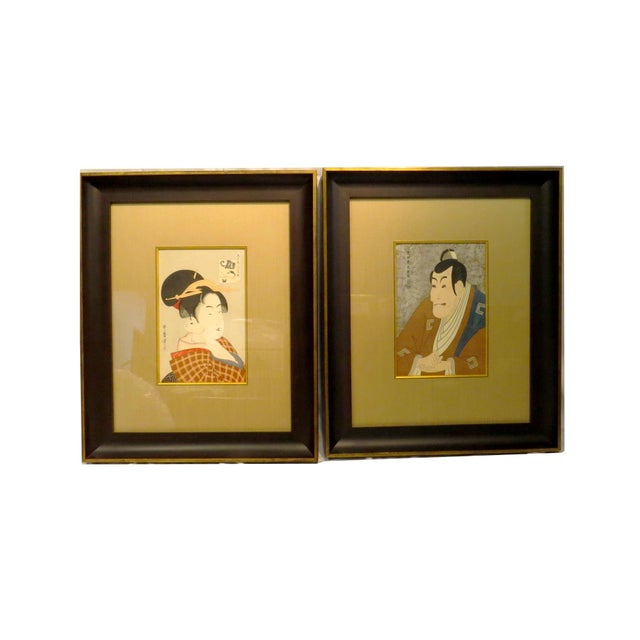 Japanese Woodblock Prints the Actor and Tatsumi Roko, Set of 2 | Chairish