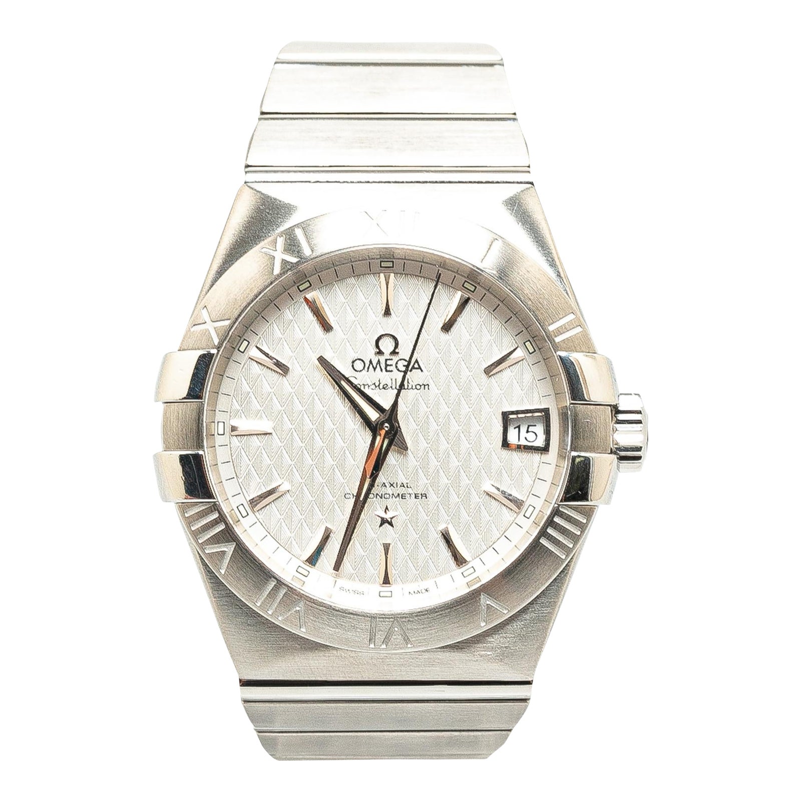 Omega Automatic Stainless Steel Co-Axial Constellation Watch | Chairish