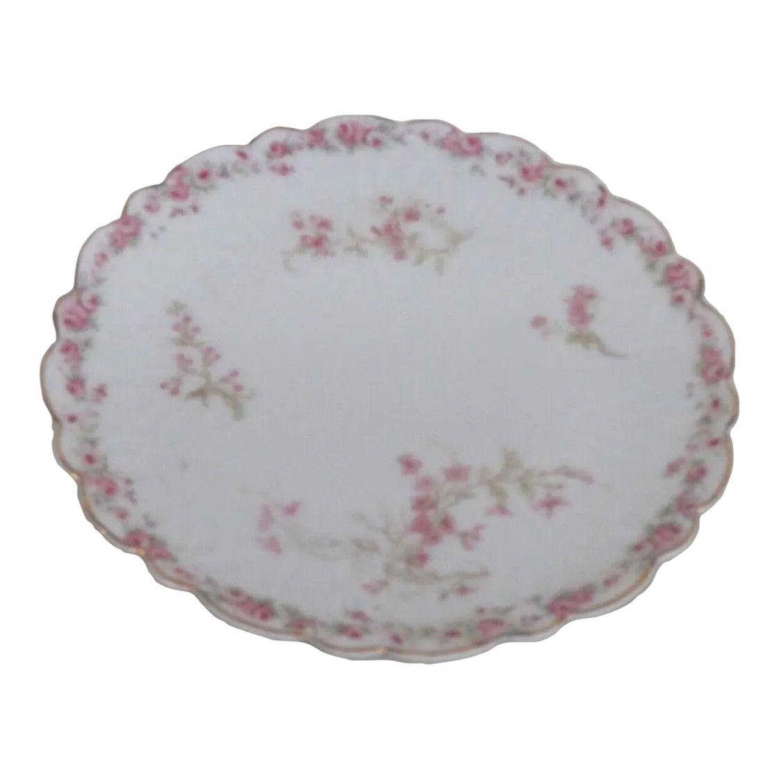 Merkelsgrun Porcelain Factory Austria Pink Floral Design Small Plate ...