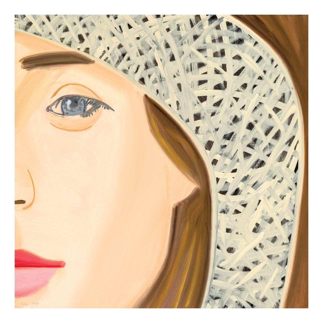 Alex Katz, Straw Hat 1, 2022, Archival Pigment Print | Chairish