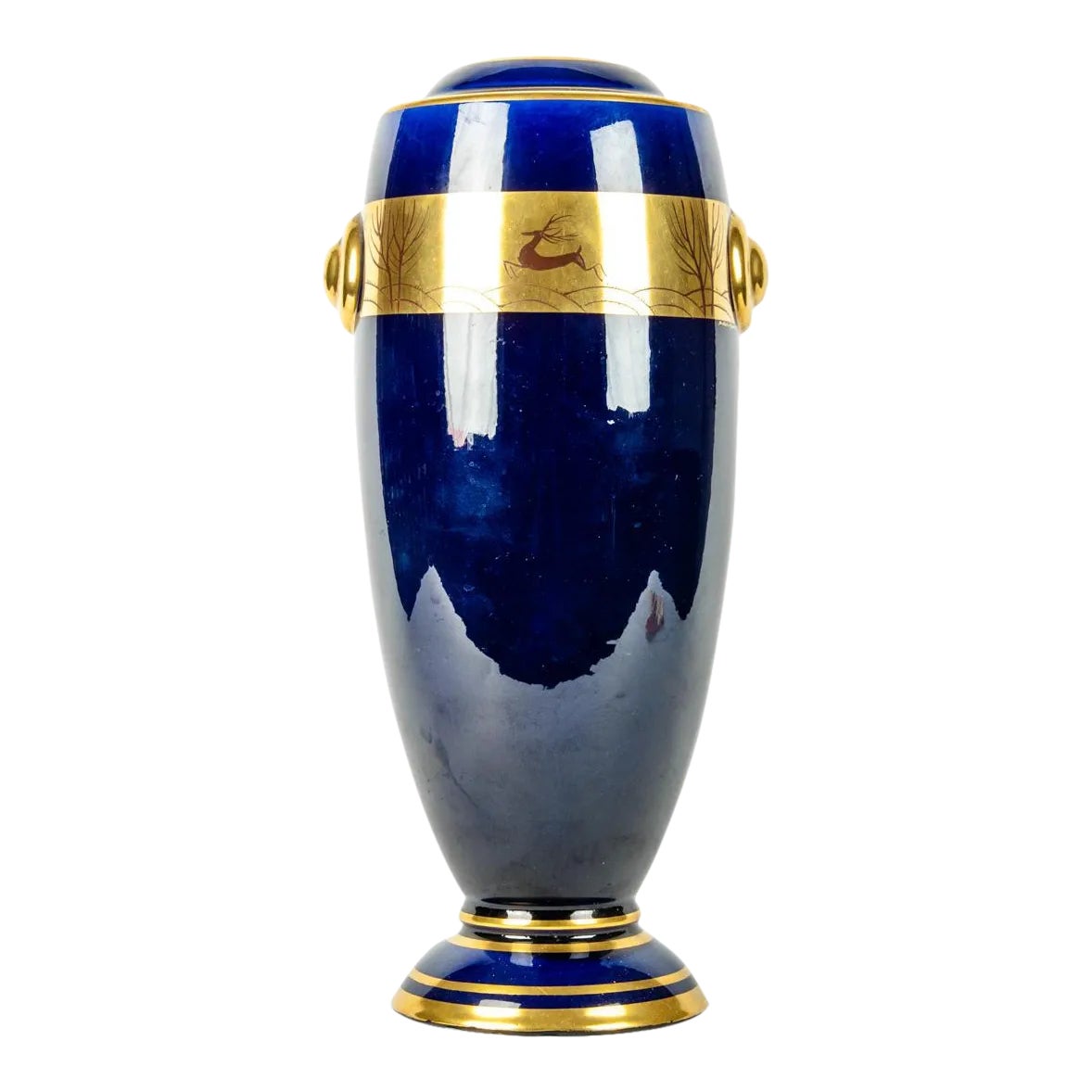 Vintage French Art Deco Style Porcelain Vase | Chairish