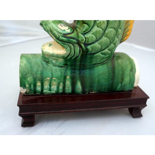 Vintage Makara Dragon Fish Roof Tile | Chairish