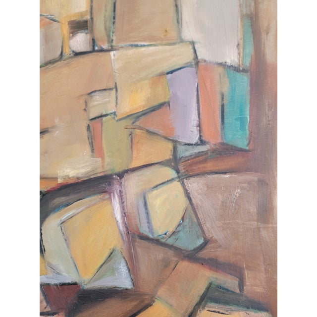 1950's Earth Tone Abstract Oil Painting by Randall Morgan | Chairish