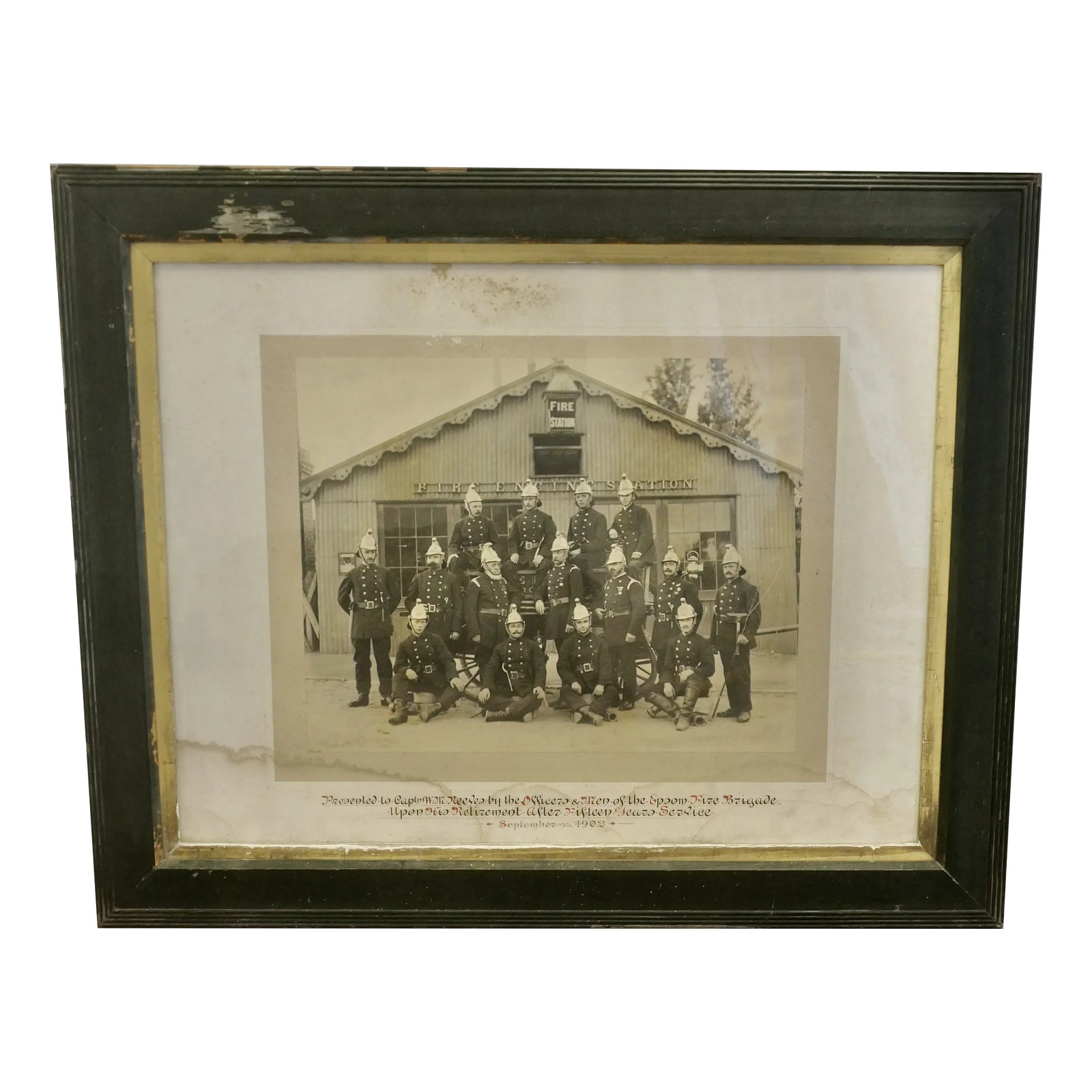 Epsom Fire Station Commemorative Image, 1902, Photograph | Chairish