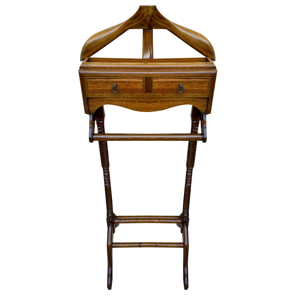 Mid-Century Gentlemen Valet Parking with Two Drawers, 1950s | Chairish
