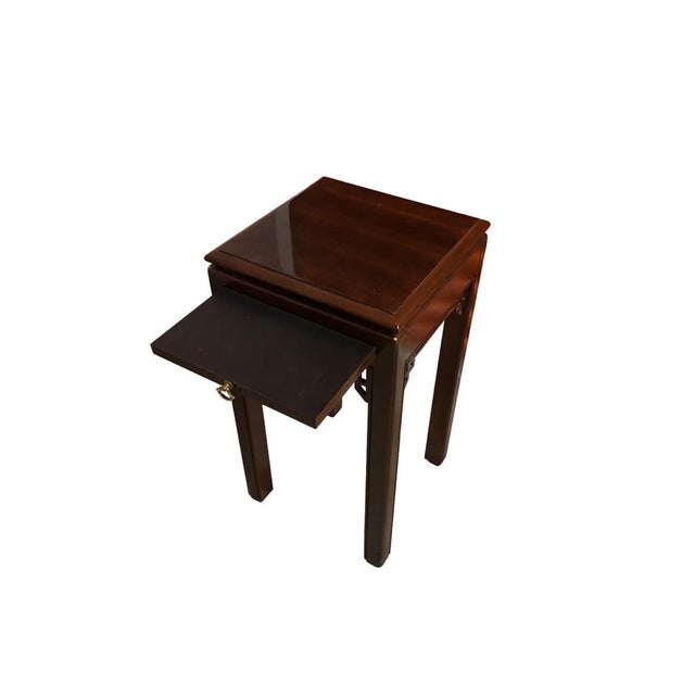 Bombay Company 1990s Vintage Accent Table Mahogany With Pull Out Shelf ...
