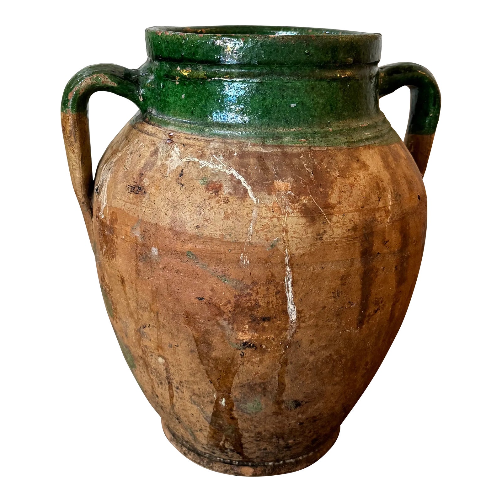 Mid 20th Century French Olive Jar, Large | Chairish