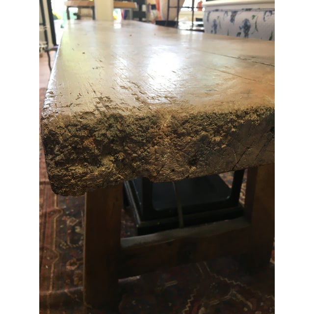 Rustic Refectory Table With Scroll Metal Iron Details & Accents | Chairish