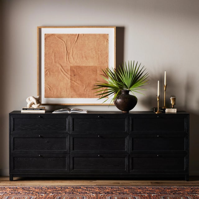 Millie 9 Drawer Dresser, Drifted Matte Black | Chairish