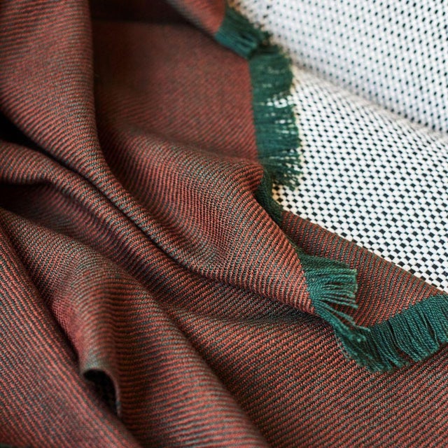 Contemporary Merlot Merino Handloom Throw | Chairish