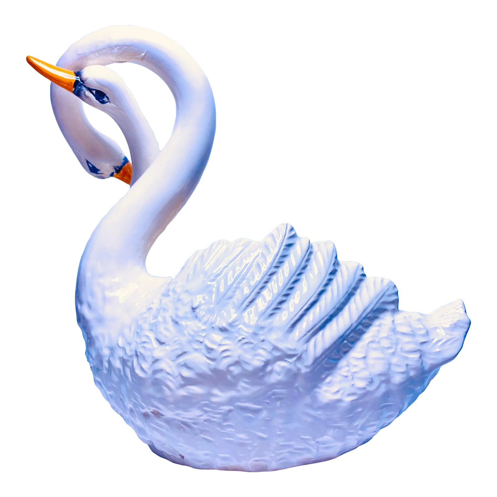Large Vintage Swan “Love for Life” Planter by Demland Molds | Chairish