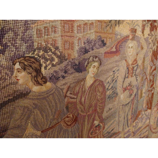1920's French Gothic Style Needlepoint Tapestry | Chairish
