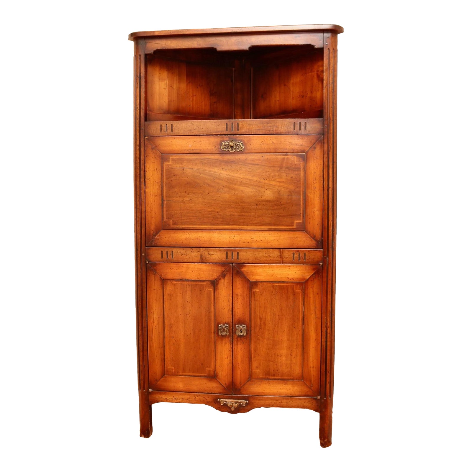 Antique Tall Corner Secretary Desk | Chairish