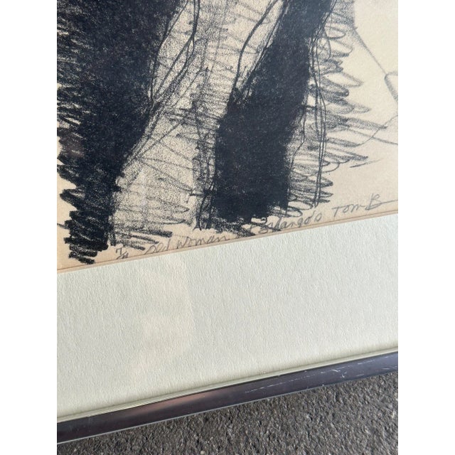 1973 Charcoal Drawing Signed | Chairish