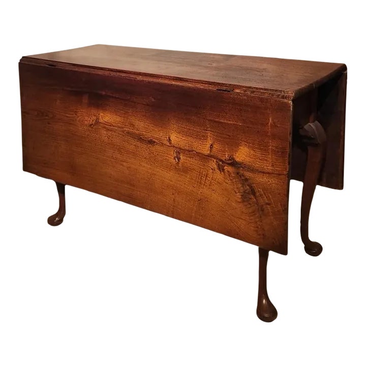 Mid 18th Century Antique Mahogany Drop Leaf Table. | Chairish