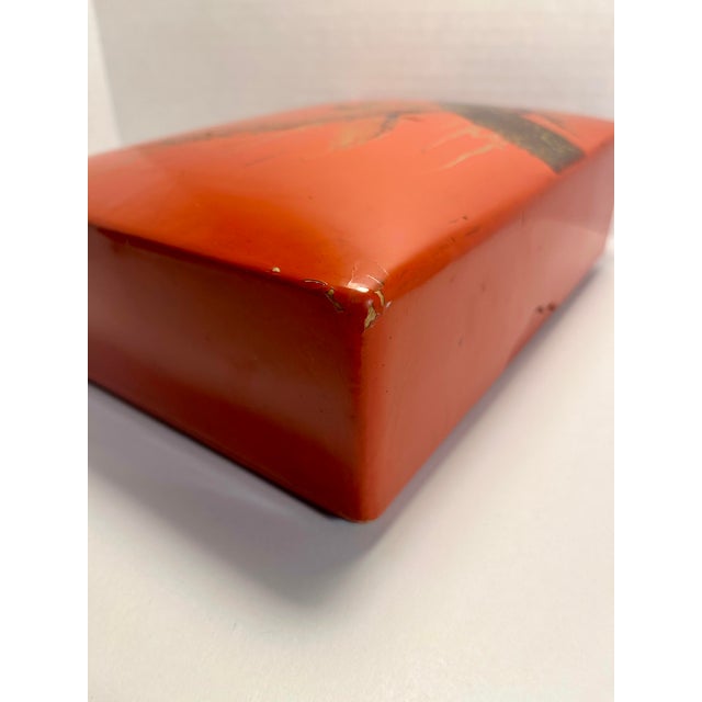 Late 19th Century Antique Meiji Period Japanese Red Lacquer Wooden ...