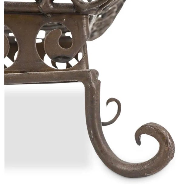 Vintage Scrolling Iron Casket | Chairish