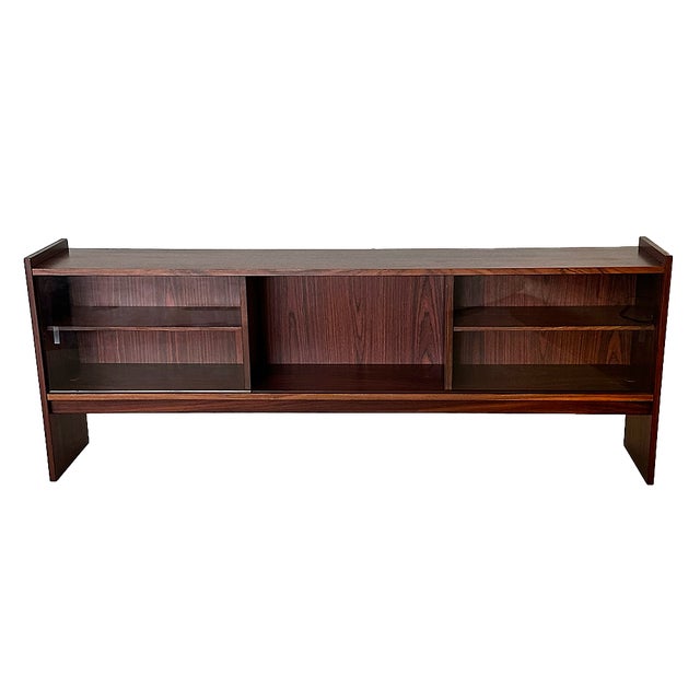Mid Century Danish Rosewood Low Console Cabinet 1960s | Chairish