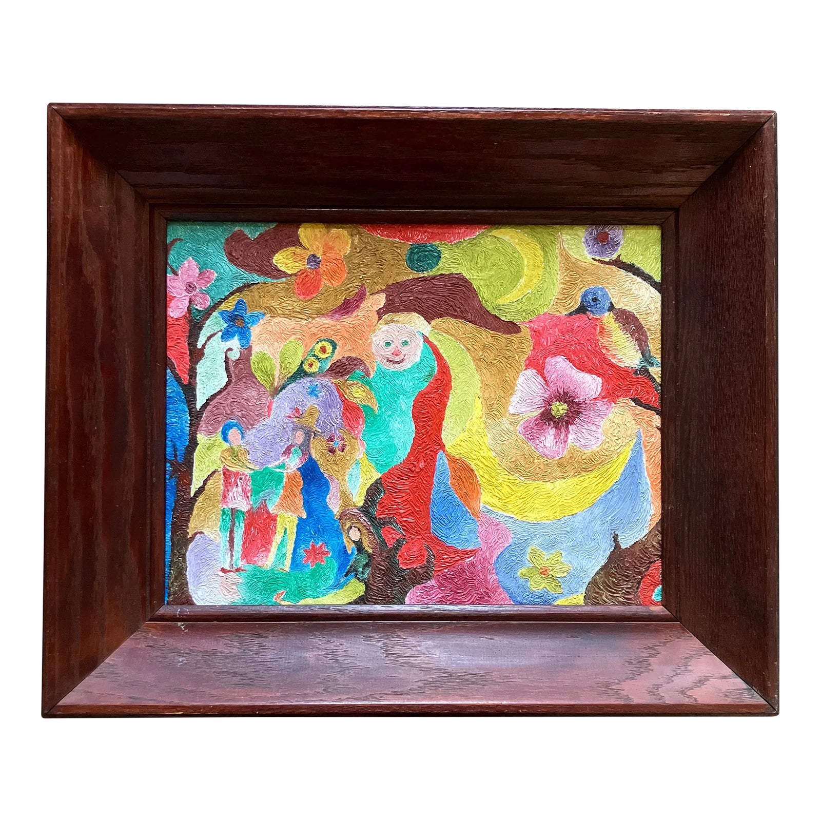 1960’s Original Outsider Pop Art Surreal Textured Painting Modernist ...