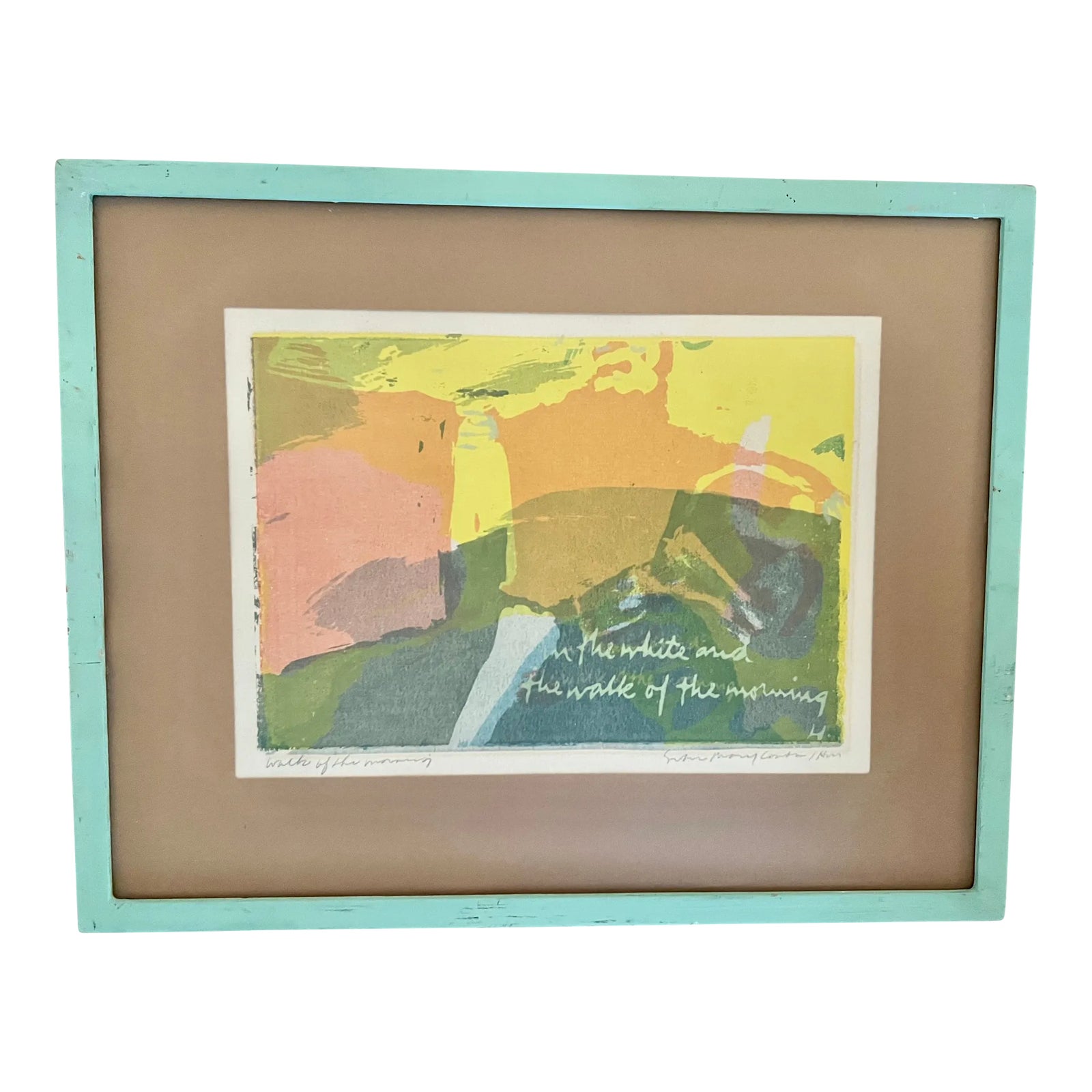 Rare 1960s Sister Mary Corita Kent Signed Silkscreen Print Abstract Pop ...
