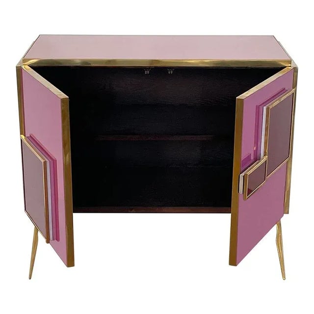 Pink LED Sideboard, 1980s | Chairish