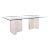 1980s Vintage Italian Marble and Glass Dining Table | Chairish