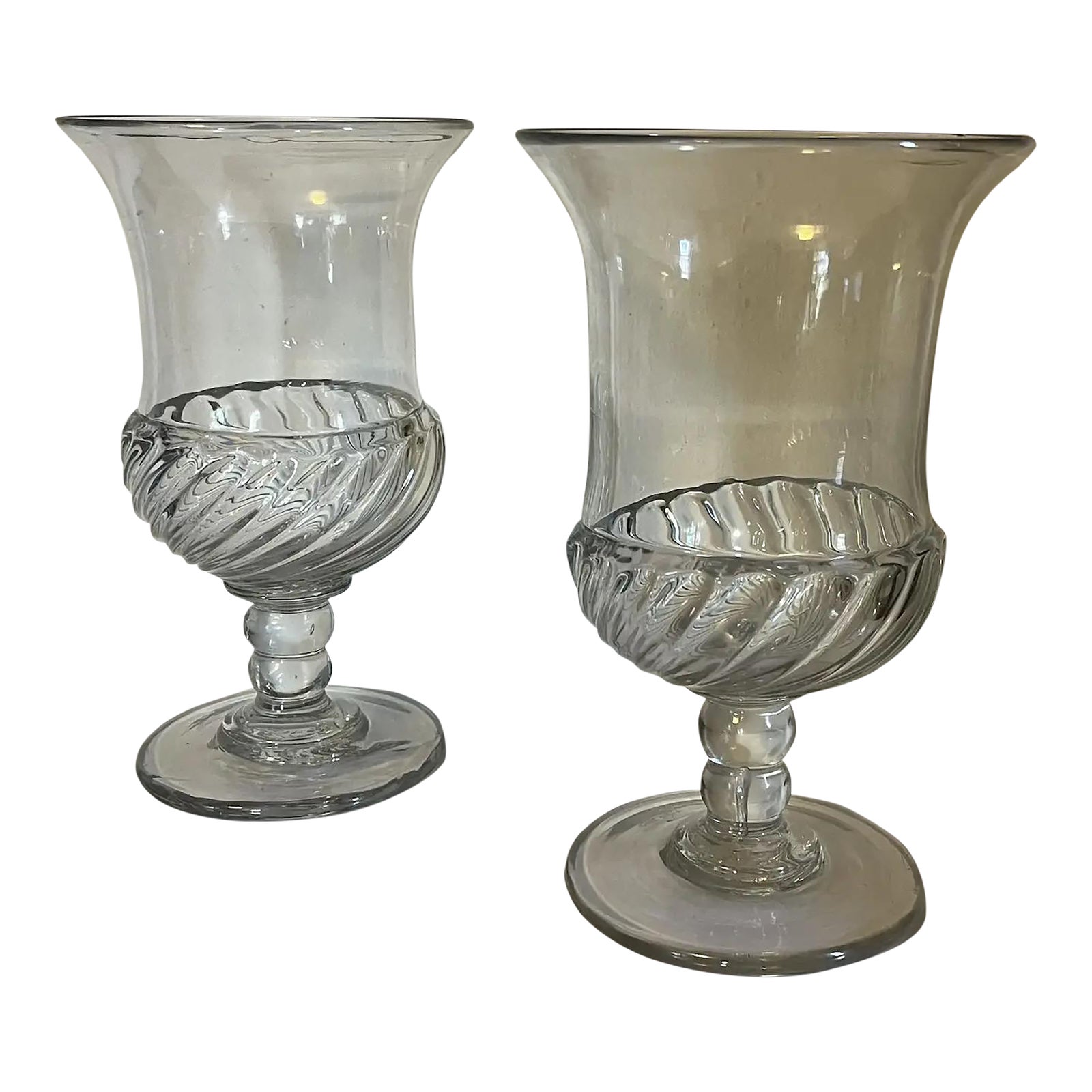 Antique 19th Century Philadelphia Federal Flint Glass Crystal Urn Shape ...